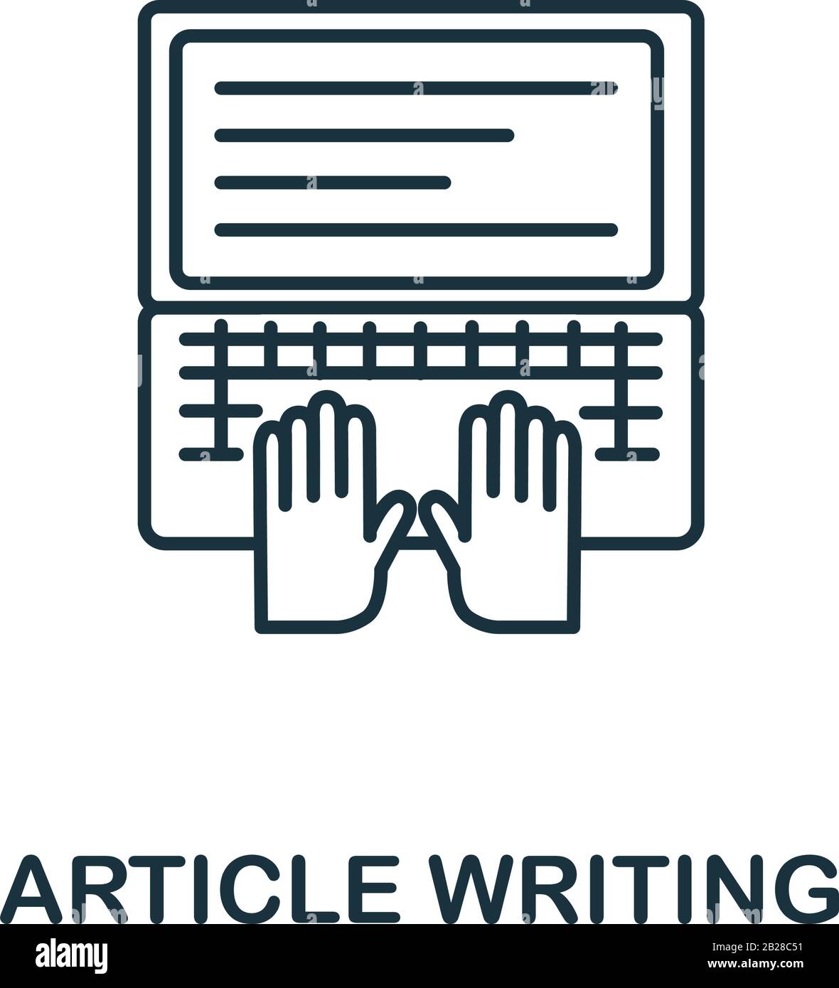 Article Writing icon from digital marketing collection. Simple line ...
