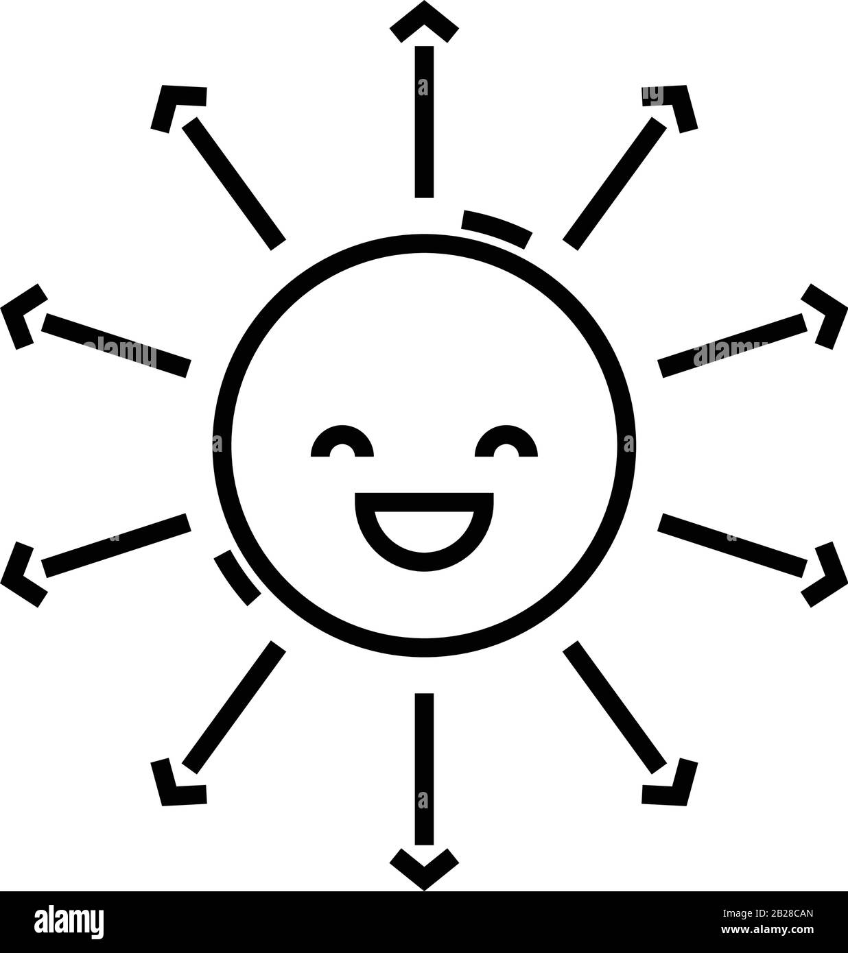 Snmart guides line icon, concept sign, outline vector illustration ...