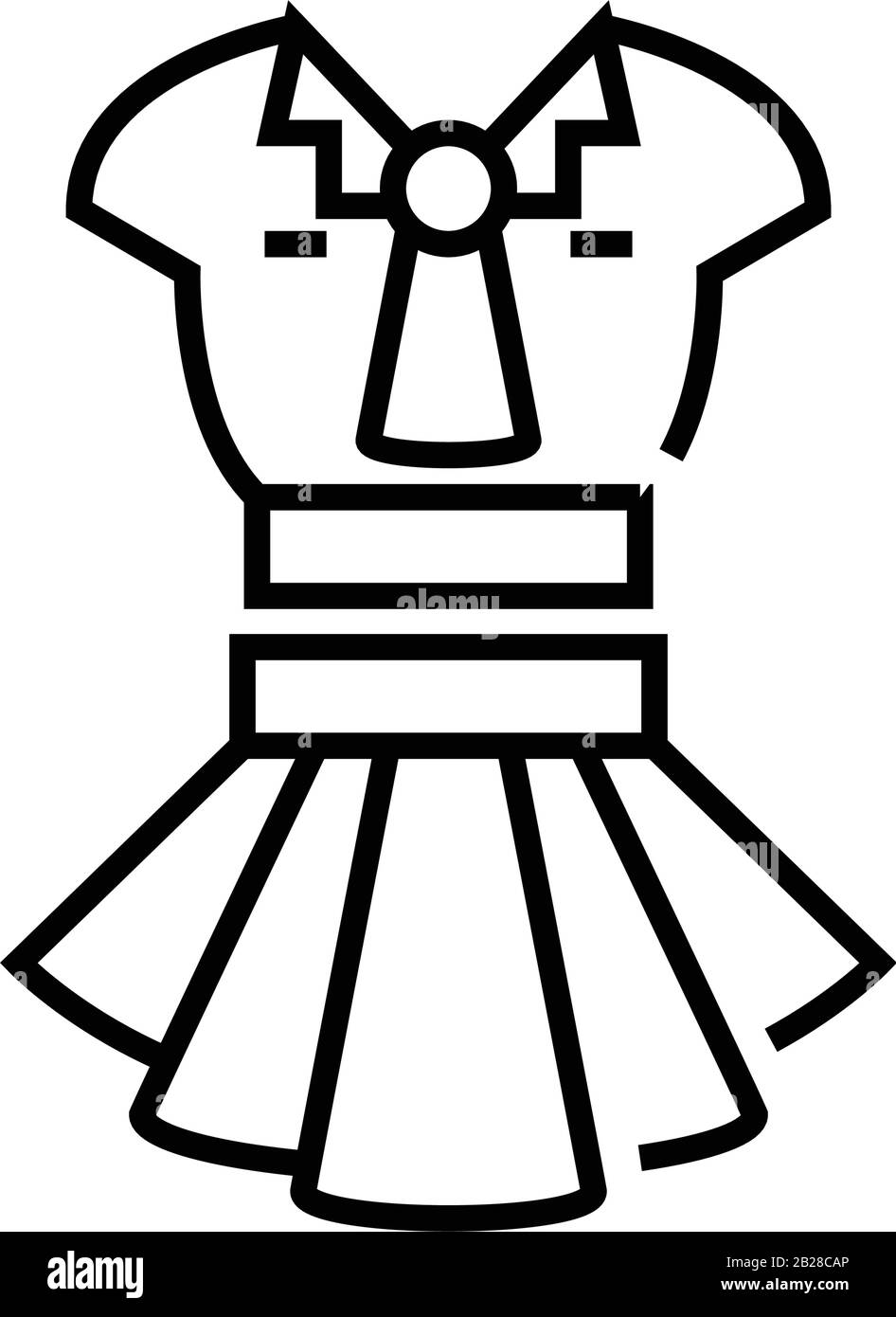 Schol clothes line icon, concept sign, outline vector illustration ...