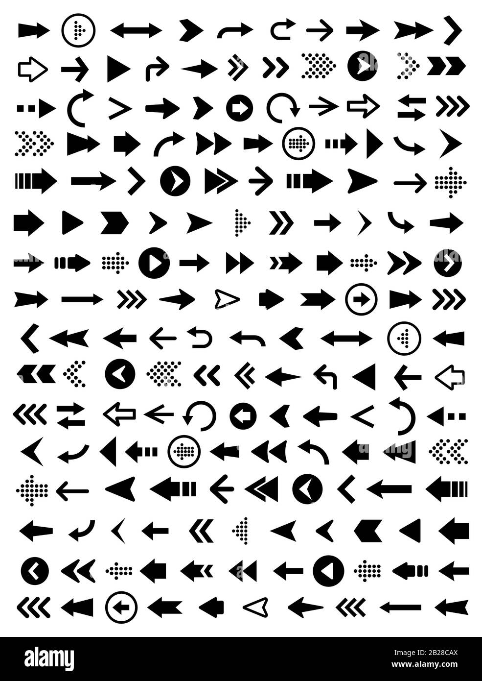 Vector illustration of arrow icons set Stock Vector Image & Art - Alamy