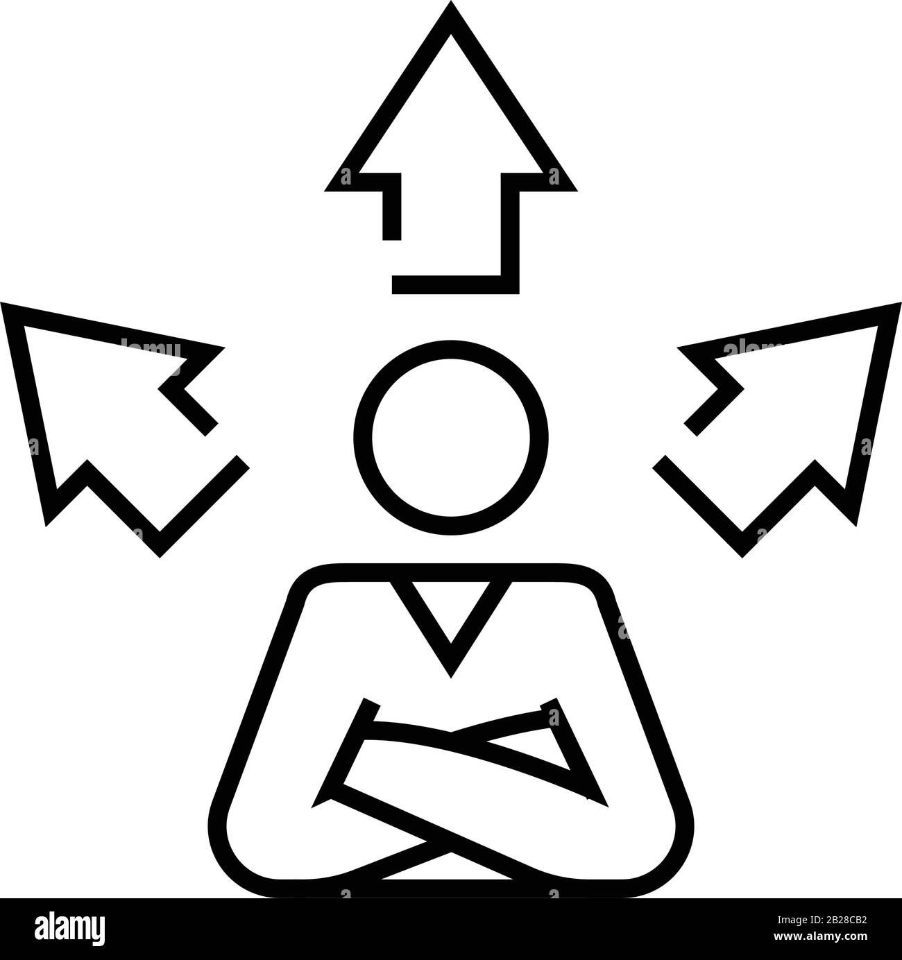 Sharing ideas line icon, concept sign, outline vector illustration ...