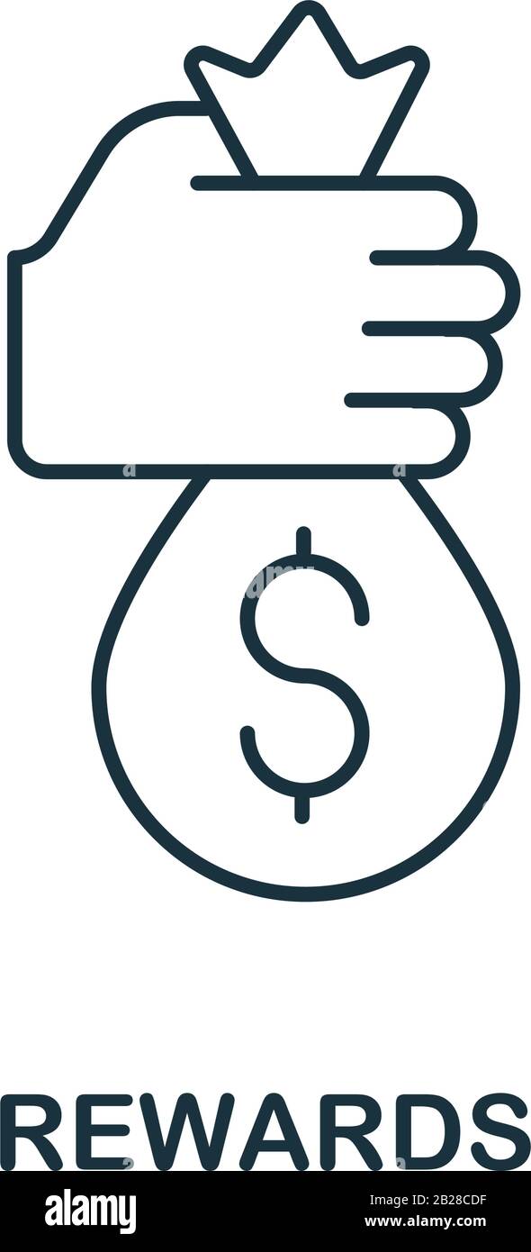 Rewards icon from crowdfunding collection. Simple line Rewards icon for ...