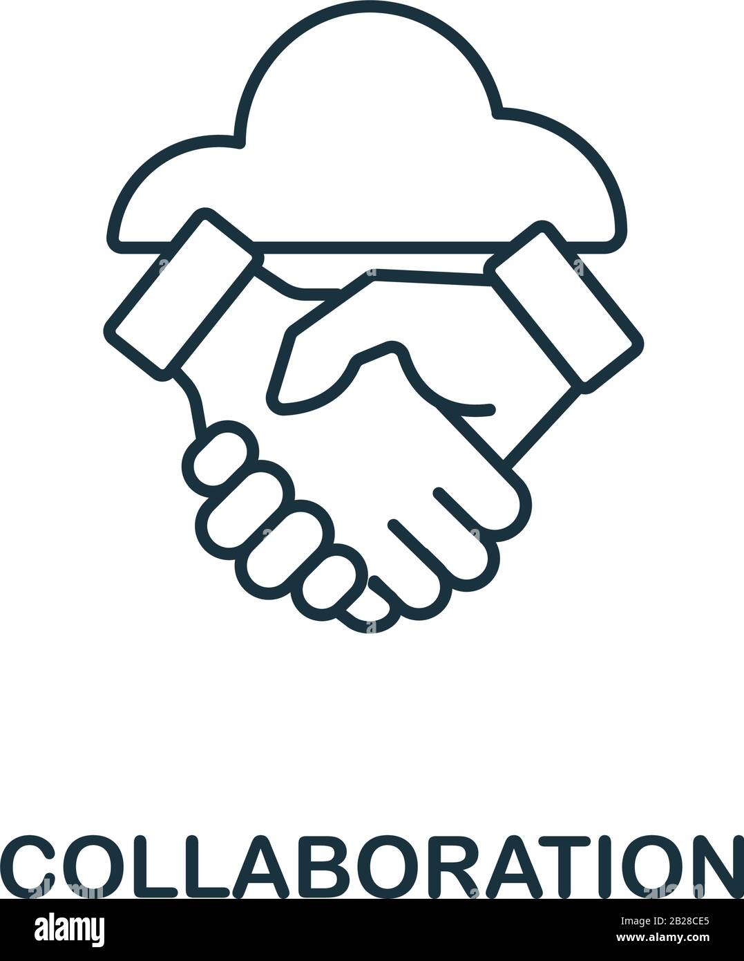 Collaboration icon from crowdfunding collection. Simple line ... Collaboration icon from crowdfunding collection. Simple line ...