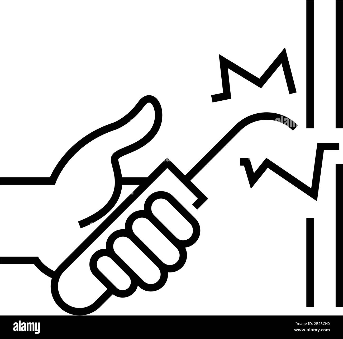 Sharping tool line icon, concept sign, outline vector illustration ...