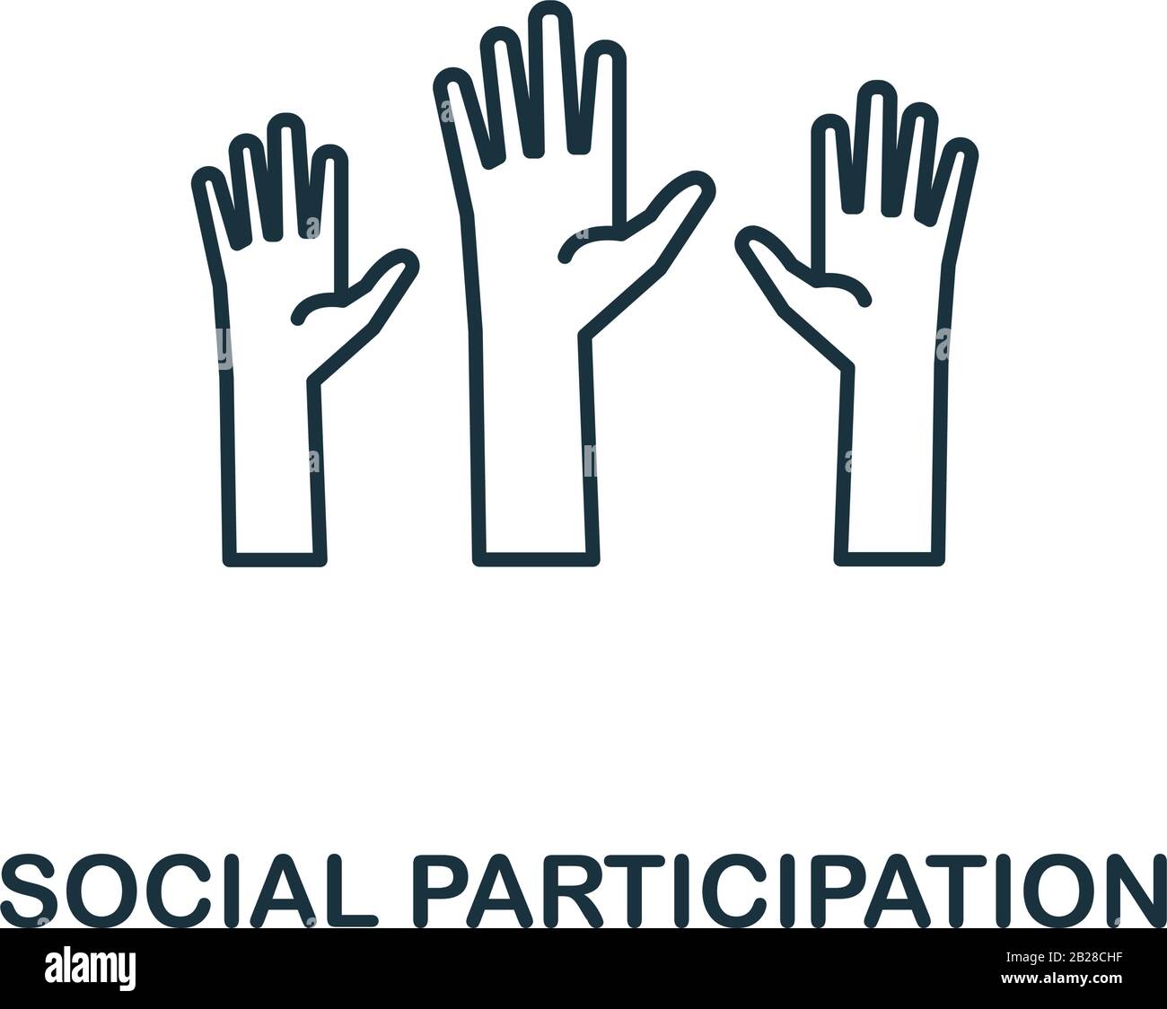 Social Participation icon from crowdfunding collection. Simple line ...