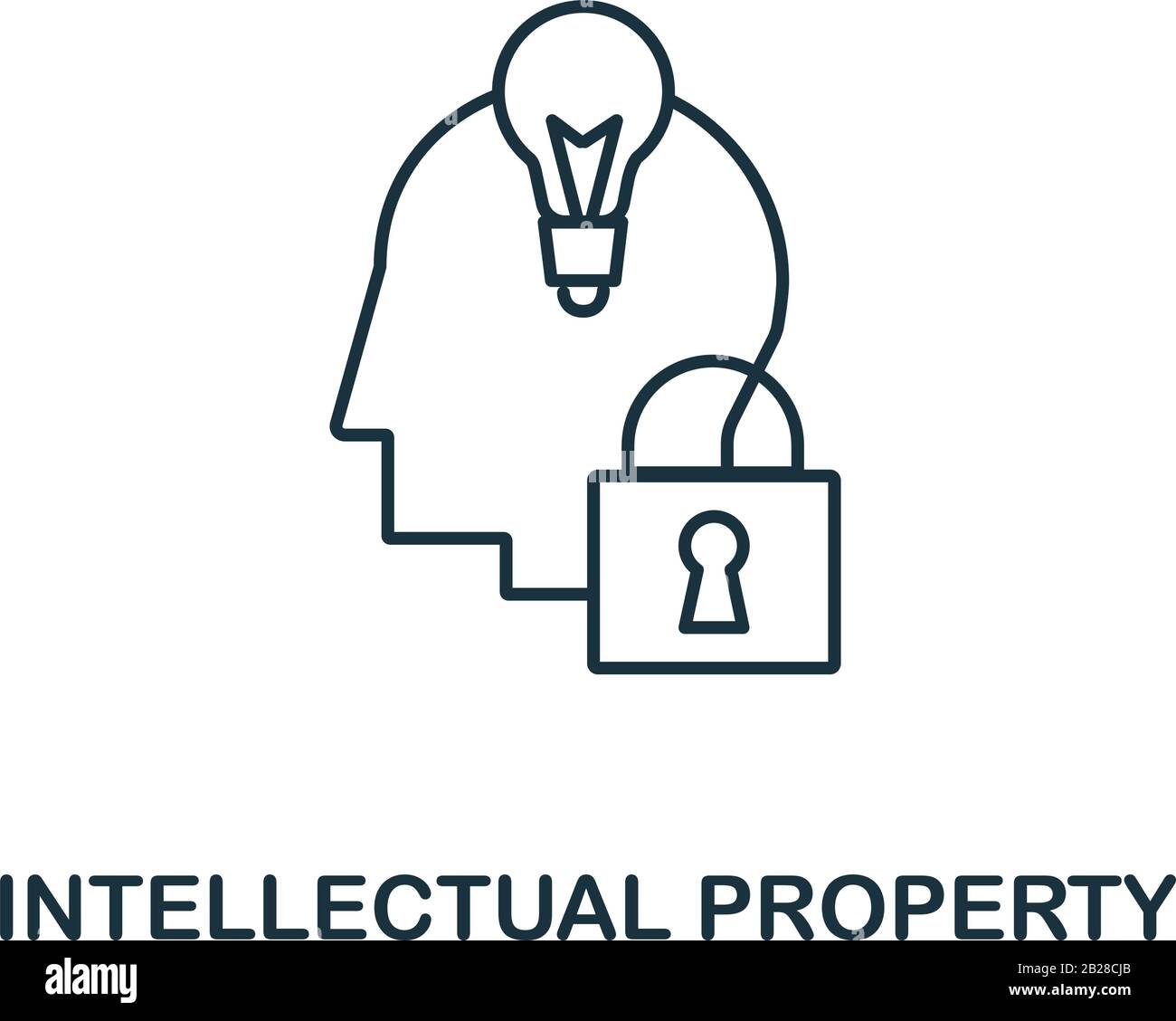 Intellectual Property icon from crowdfunding collection. Simple line ...