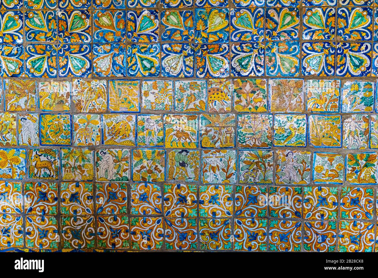 Ancient mosaic tile arts on a wall Stock Photo - Alamy