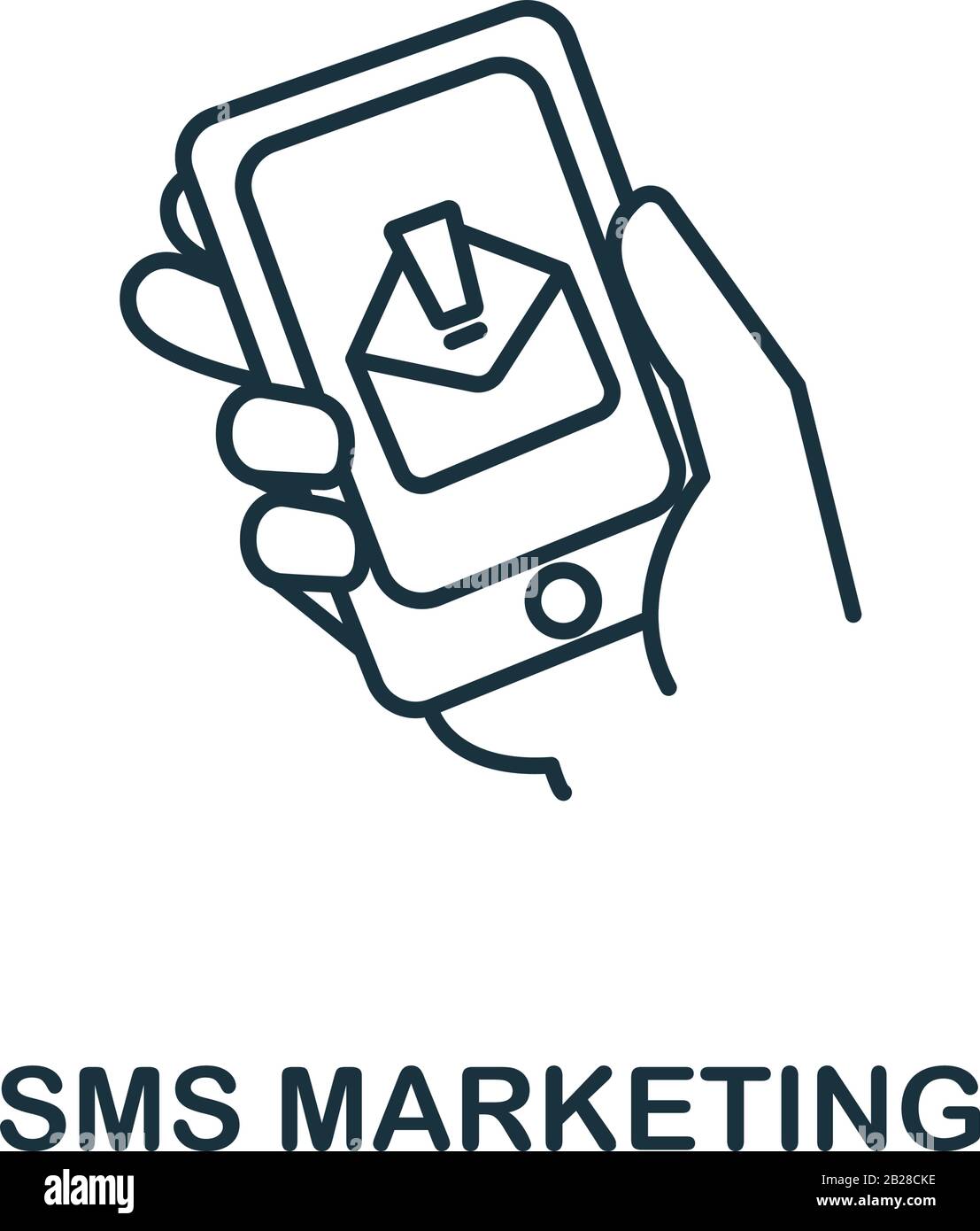 Sms Marketing icon from digital marketing collection. Simple line ...
