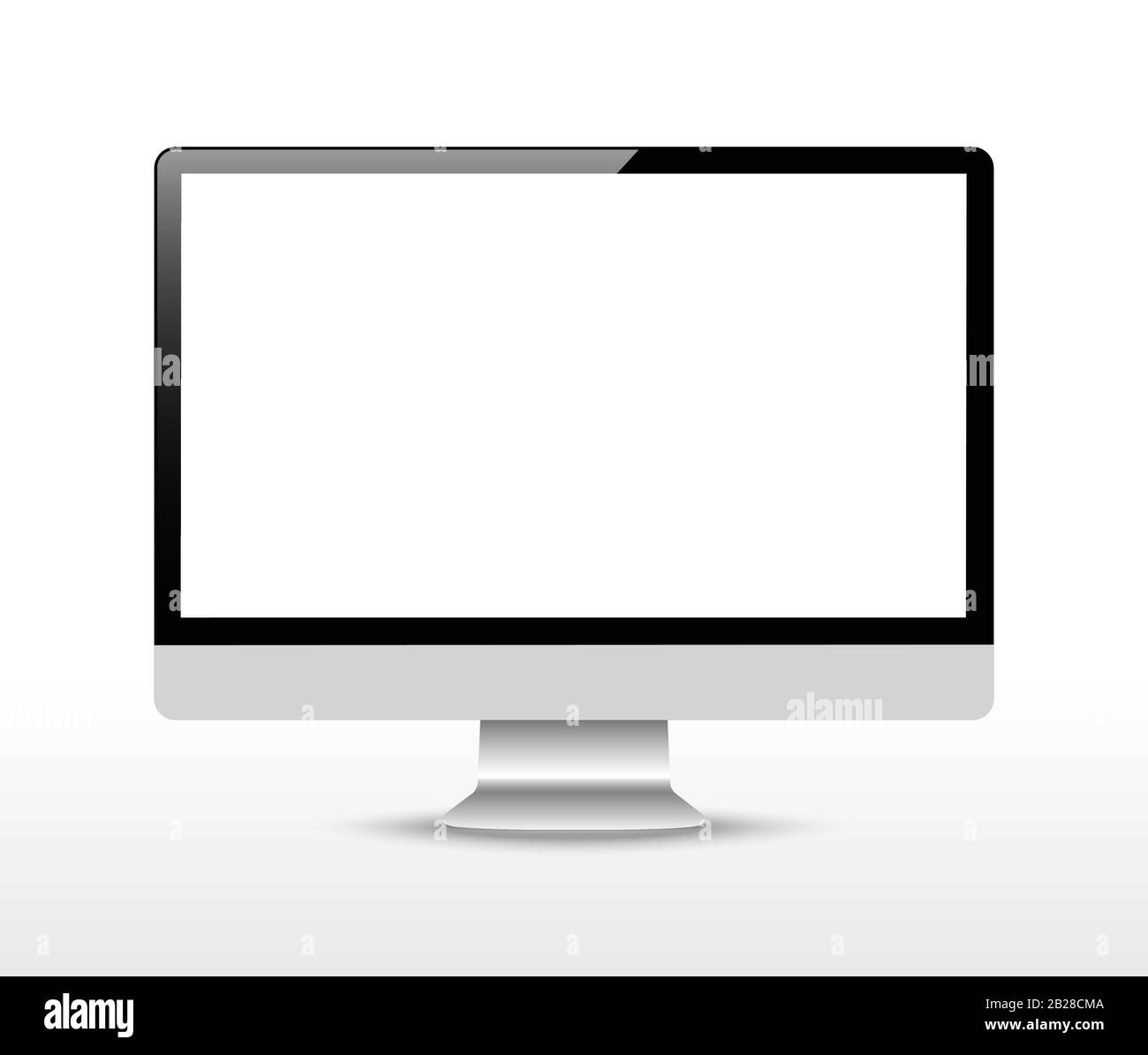 Realistic computer or Pc monitor isolated on background. Vector mockup ...