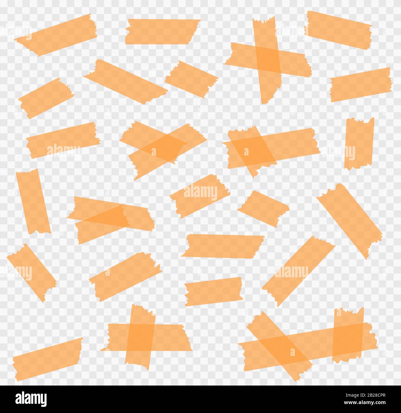 Set of adhesive tape pieces on background. Vector illustration Stock ...