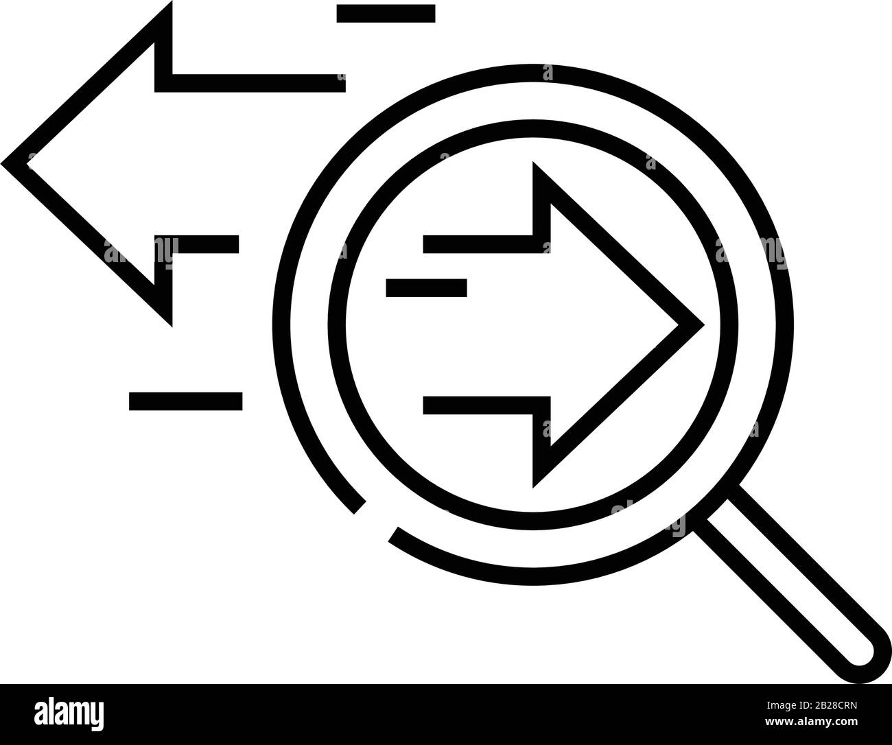 Searching line icon, concept sign, outline vector illustration, linear ...