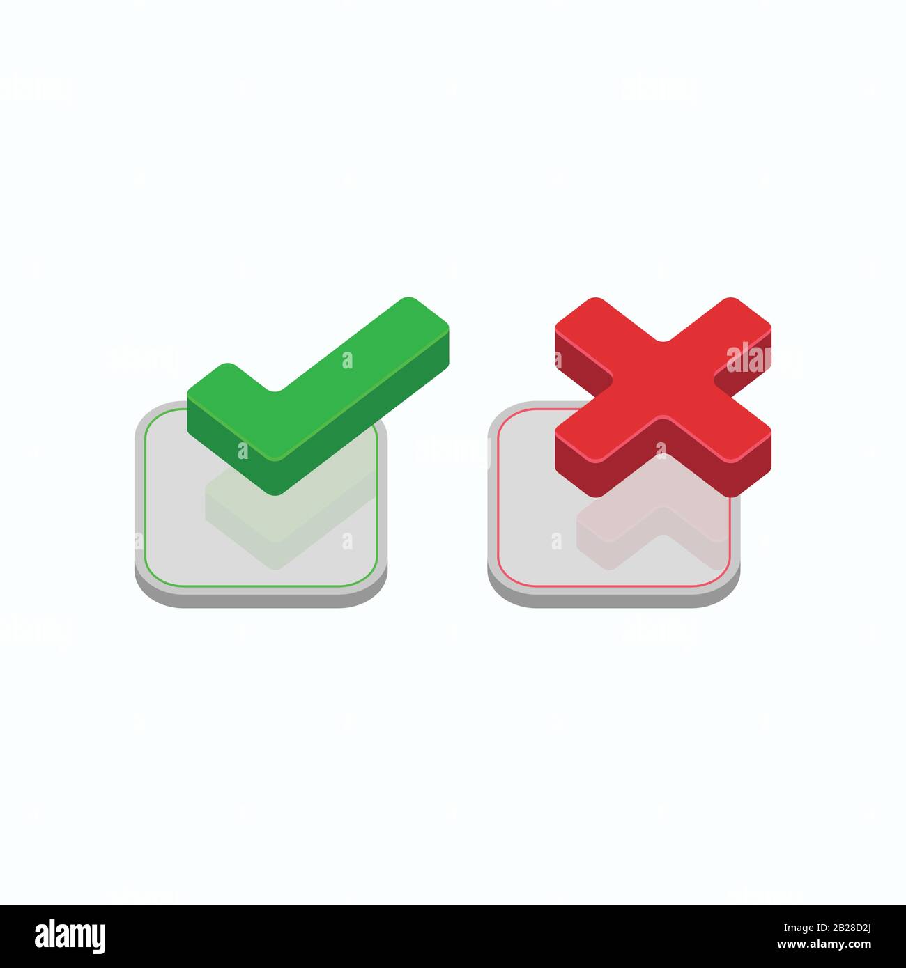 right wrong, correct incorrect, accept reject, tick, cross, close, positive negative icon ...