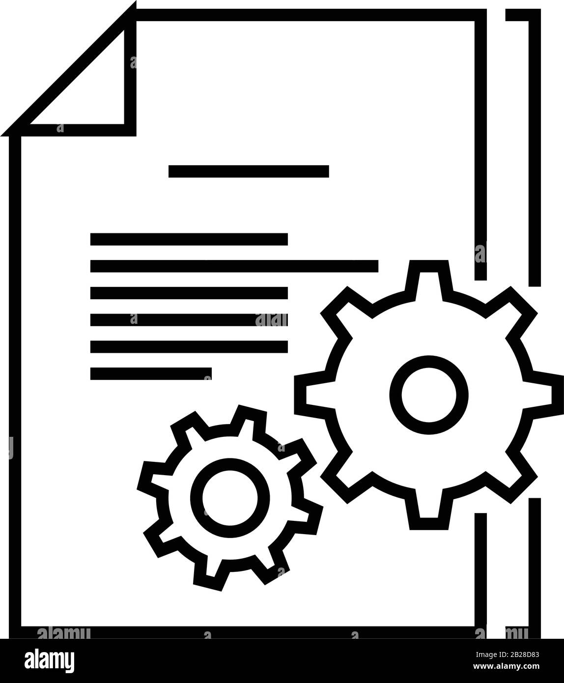 Settings line icon, concept sign, outline vector illustration, linear ...