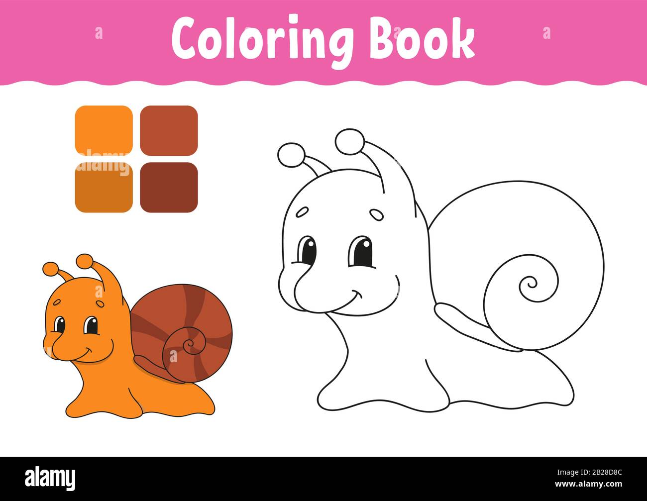 Coloring book for kids. Cheerful character. Vector illustration. Cute ...