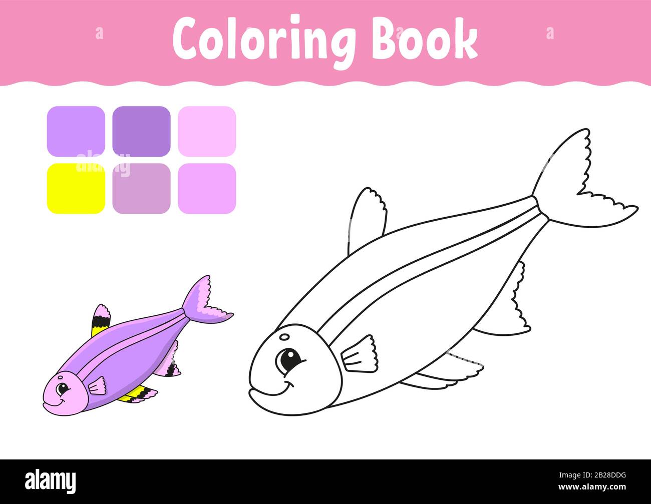 Coloring book for kids. Cheerful character. Vector illustration. Cute ...