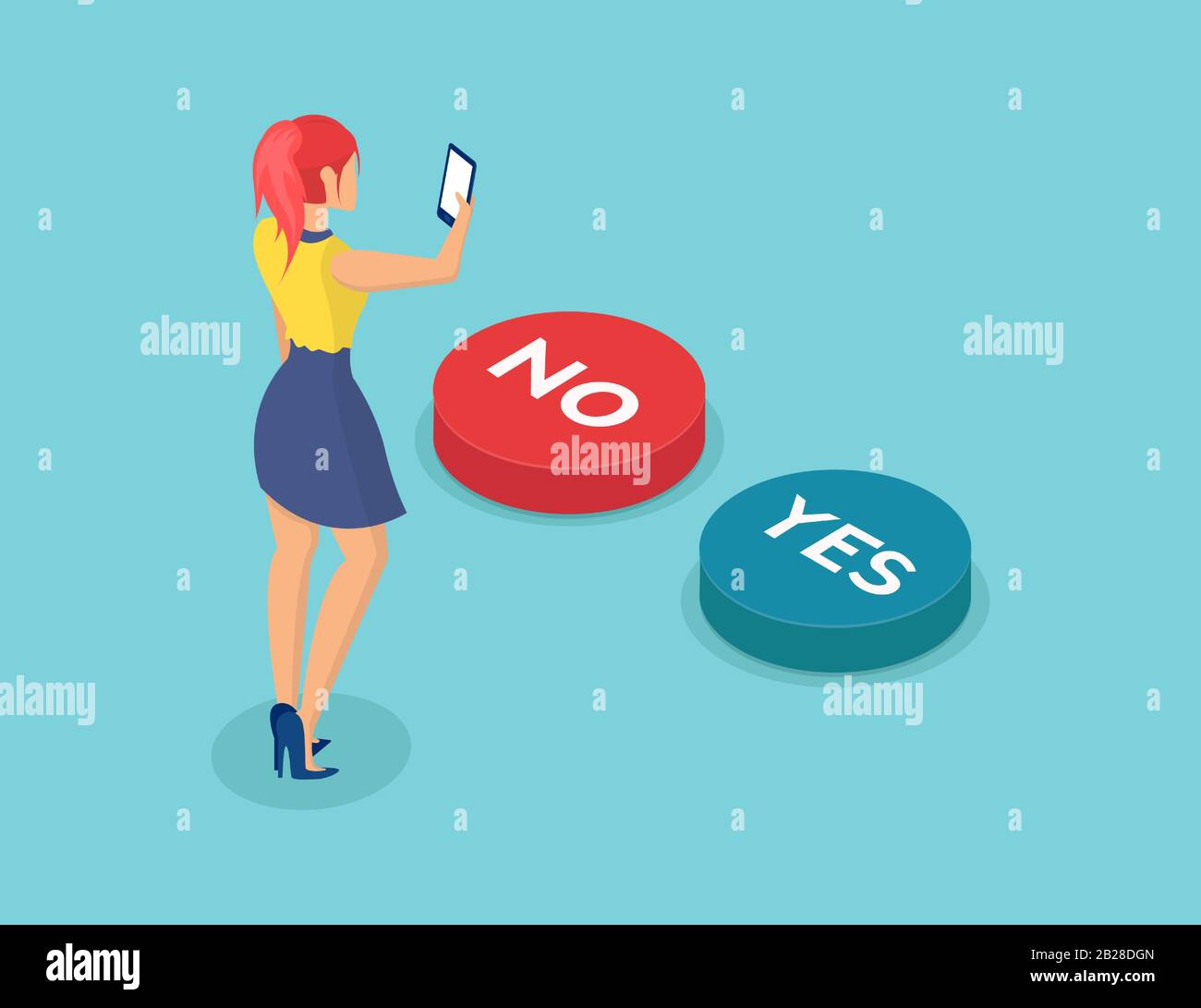 Woman choice icon cartoon Stock Vector Images - Alamy