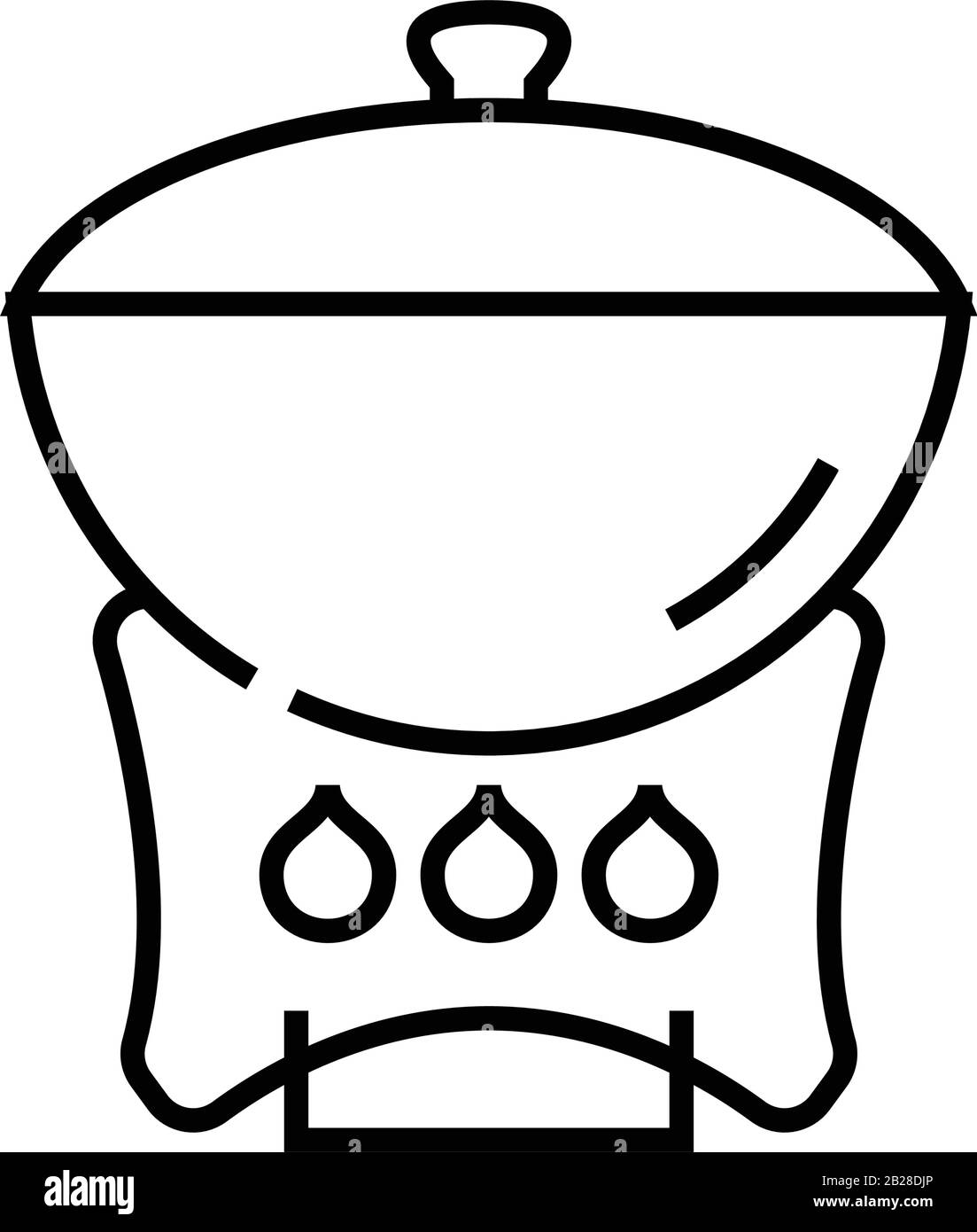 Roast line icon, concept sign, outline vector illustration, linear ...