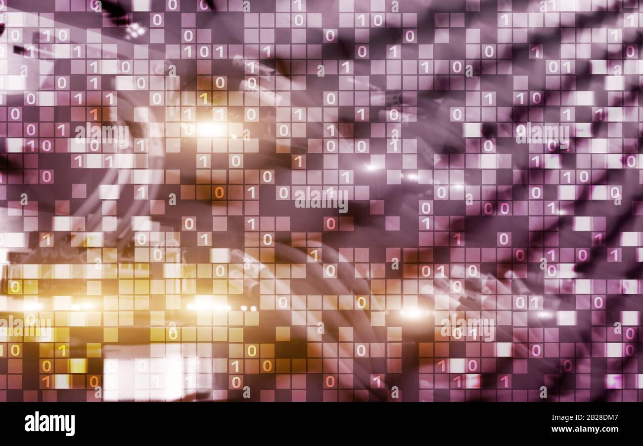 Digital Matrix Binary Code Mainframe Server Room Computing
