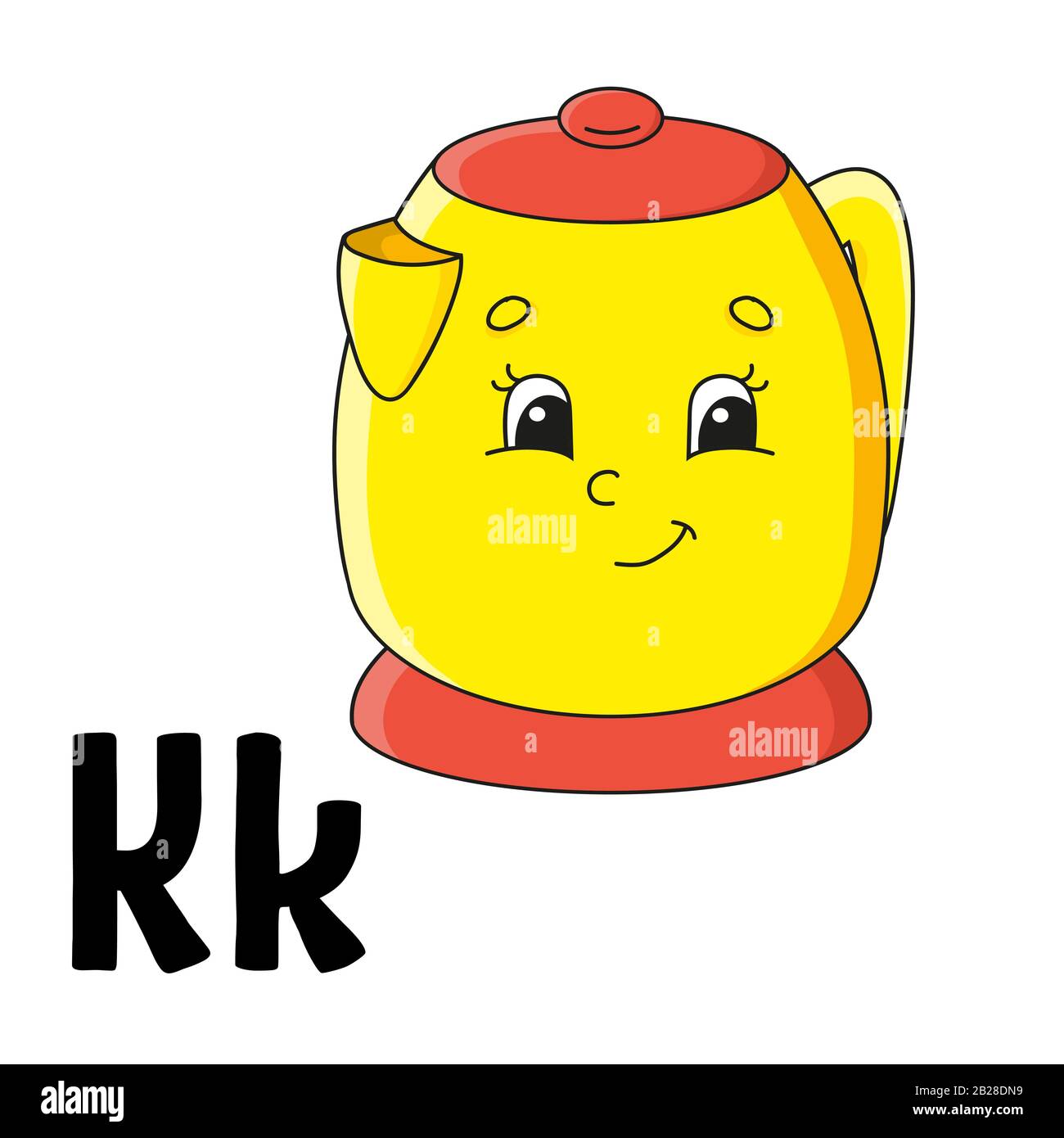 Funny alphabet. ABC flash cards. Cartoon cute character isolated on ...