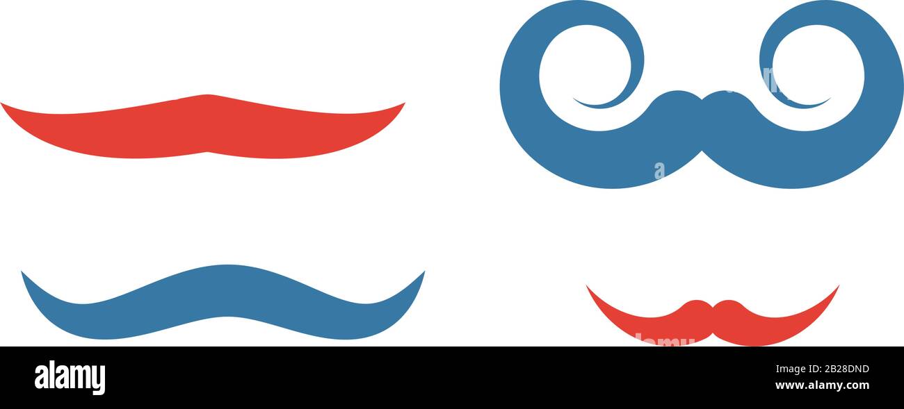 Curled moustache illustration hi-res stock photography and images - Alamy