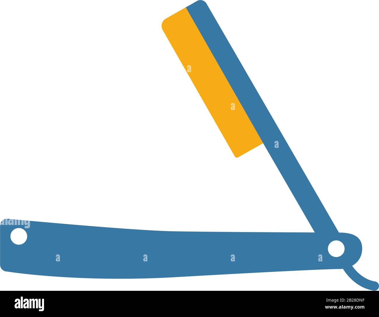 Straight Razor icon. Flat creative element from barber shop icons ...