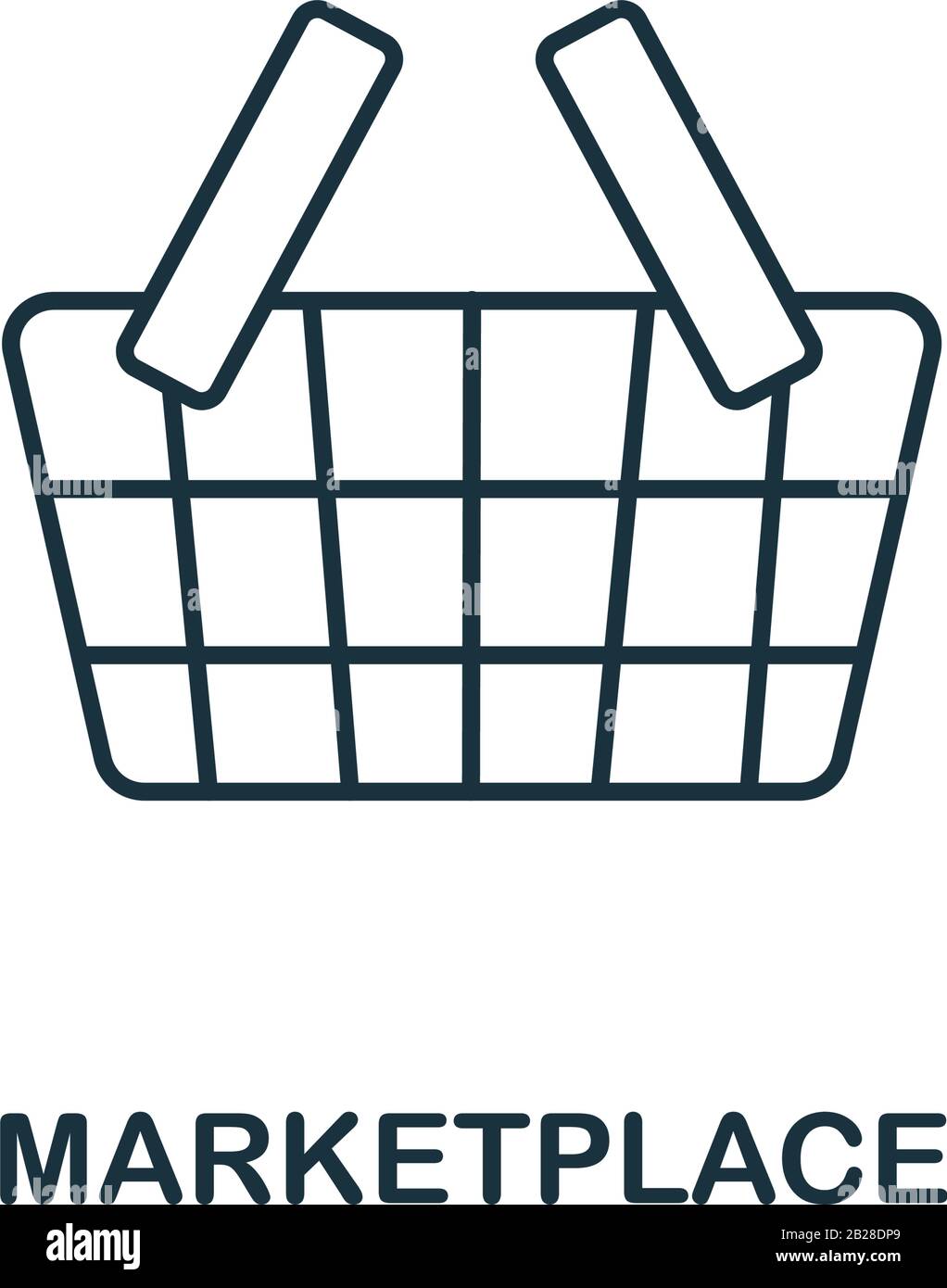 Marketplace icon from crowdfunding collection. Simple line Marketplace ...