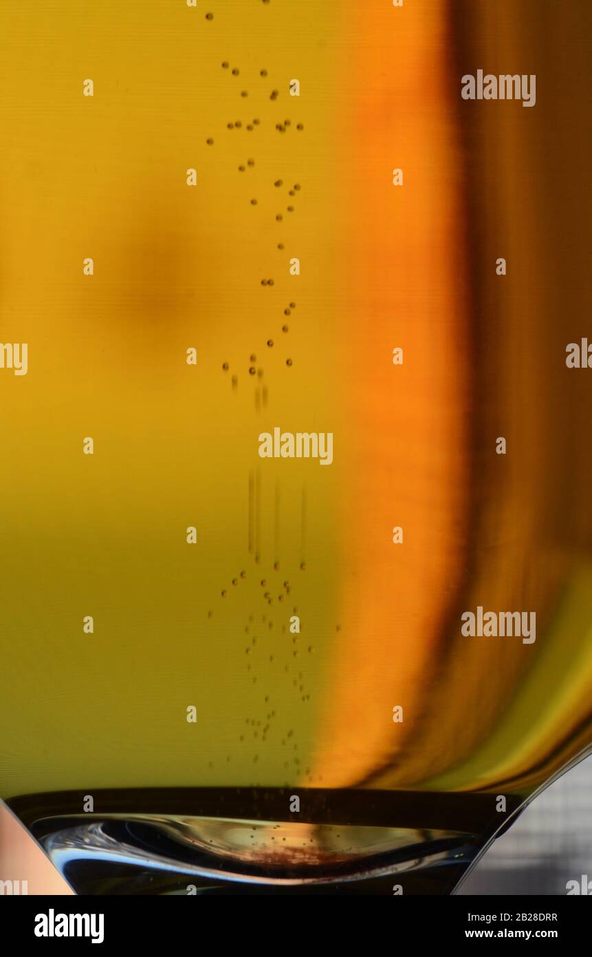 BREW HOUSE: A close up of a cold glass of beer with condensation water ...