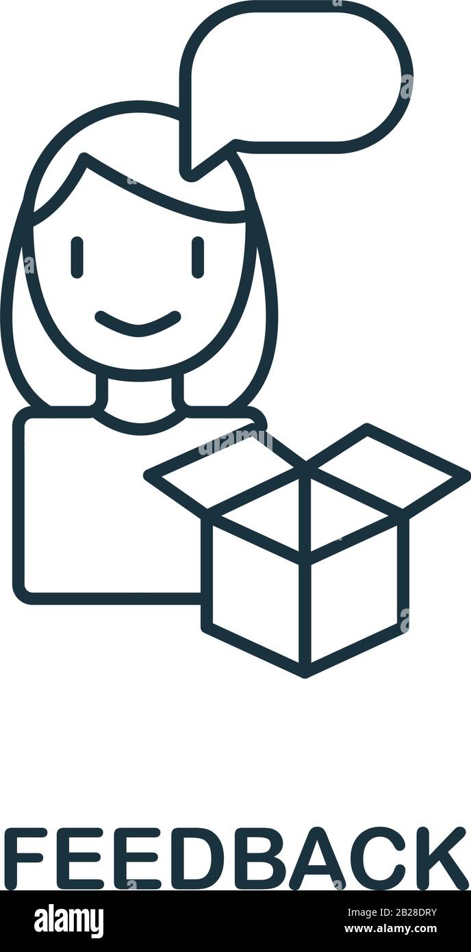Feedback icon from crowdfunding collection. Simple line Feedback icon ...