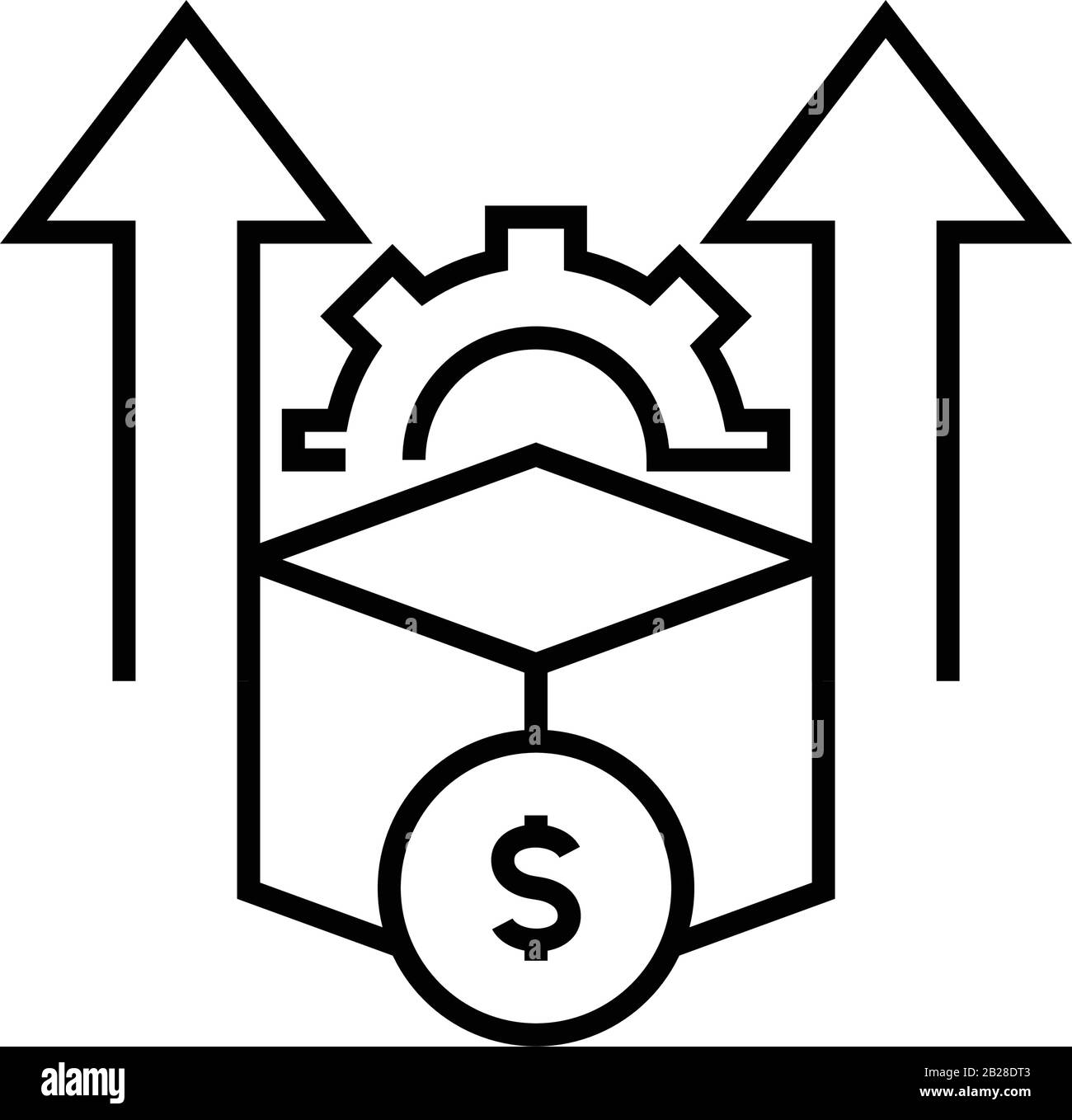 Setup box line icon, concept sign, outline vector illustration, linear symbol Stock Vector Image ...