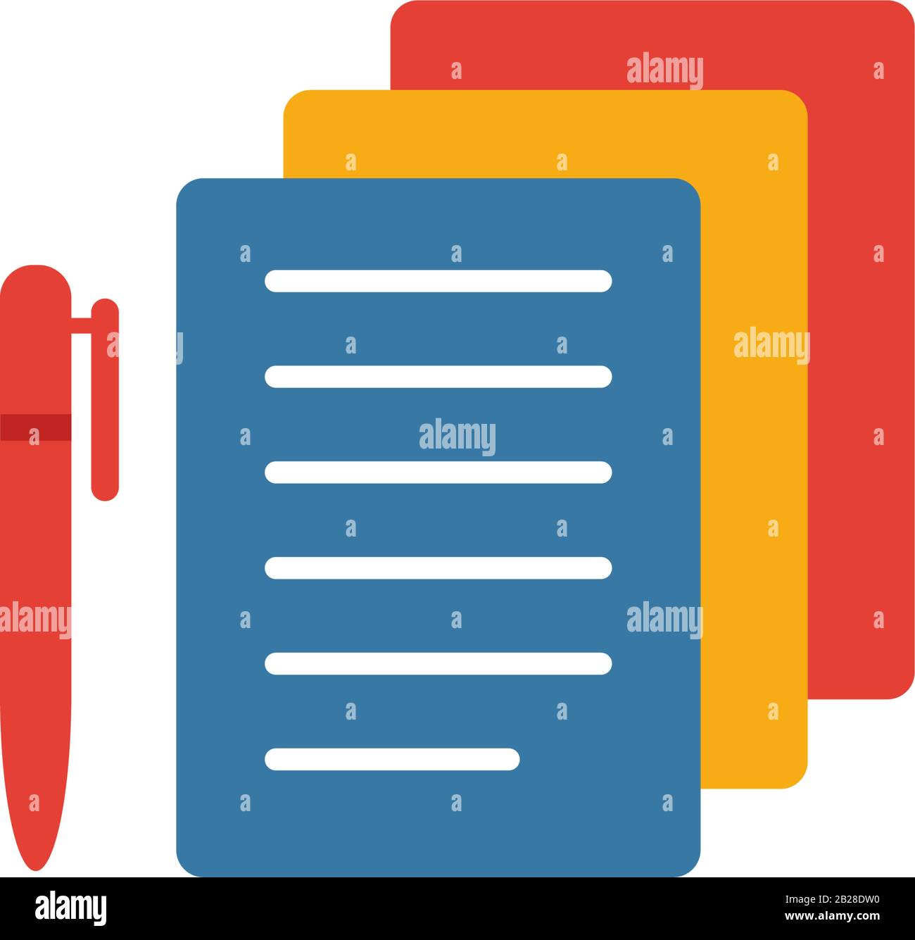 Reporting icon. Flat creative element from business management icons ...