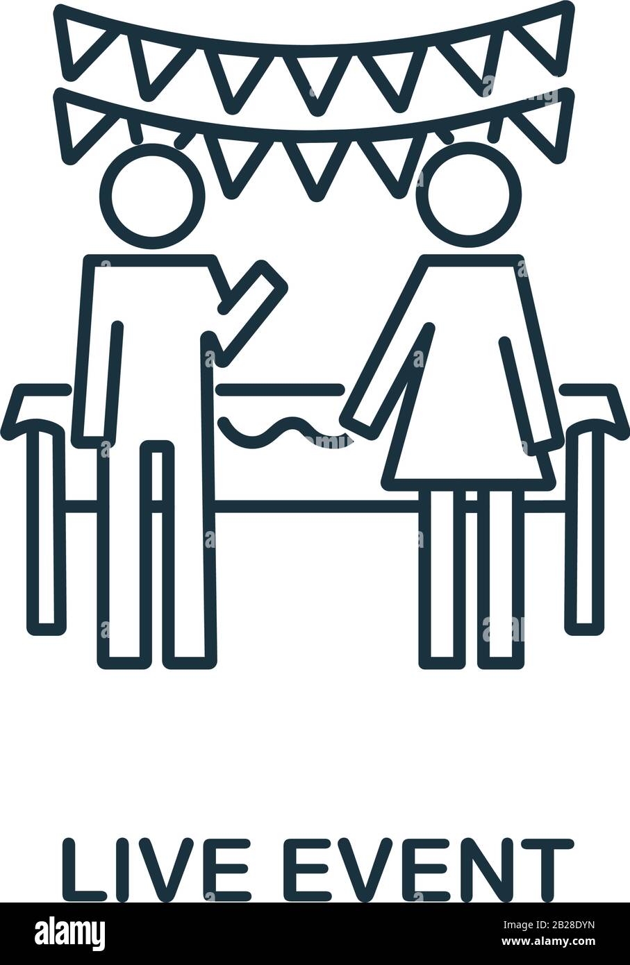 Live Event icon from digital marketing collection. Simple line element ...