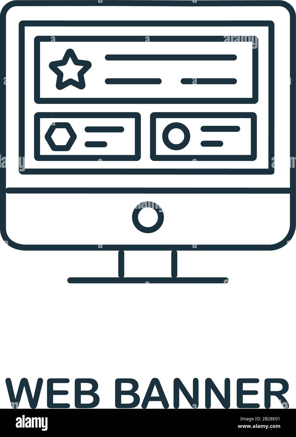 Web Banner icon from digital marketing collection. Simple line element ...