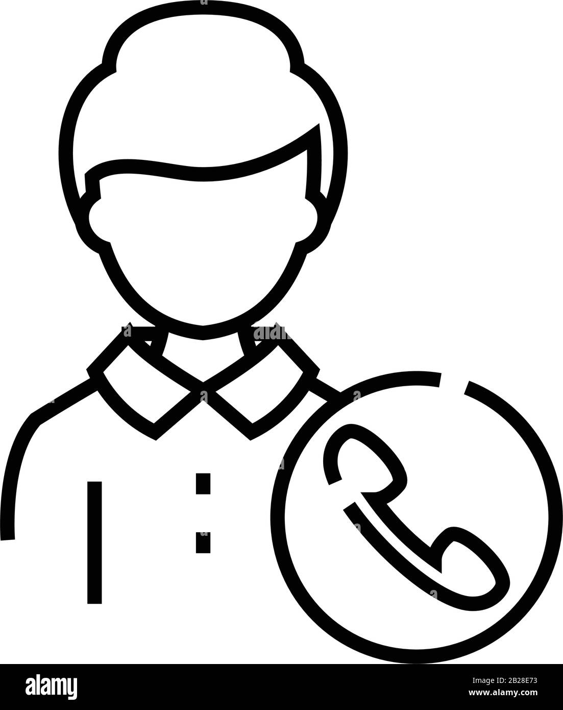 Secretary line icon, concept sign, outline vector illustration, linear ...