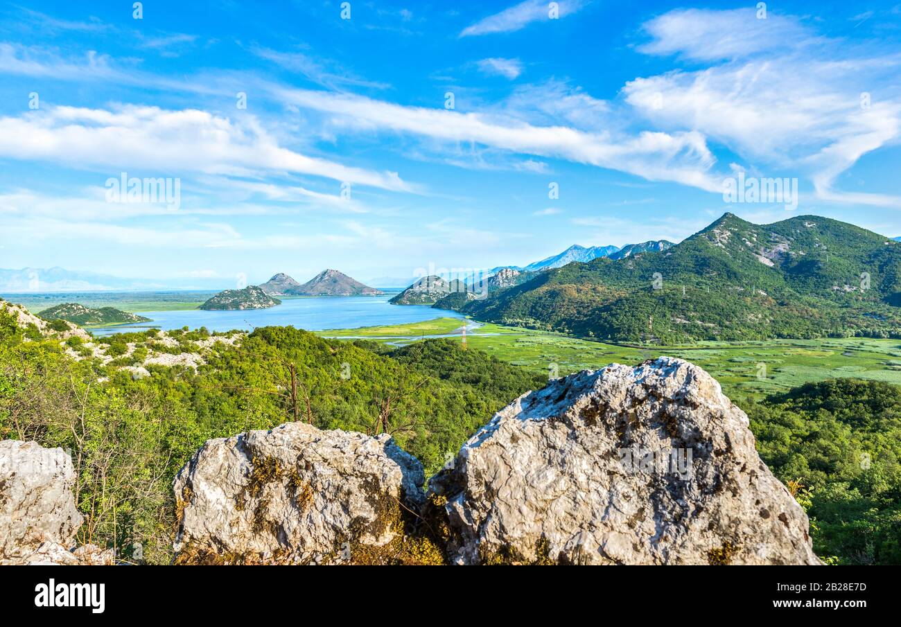 Aerial view lake skadar in hi-res stock photography and images - Alamy
