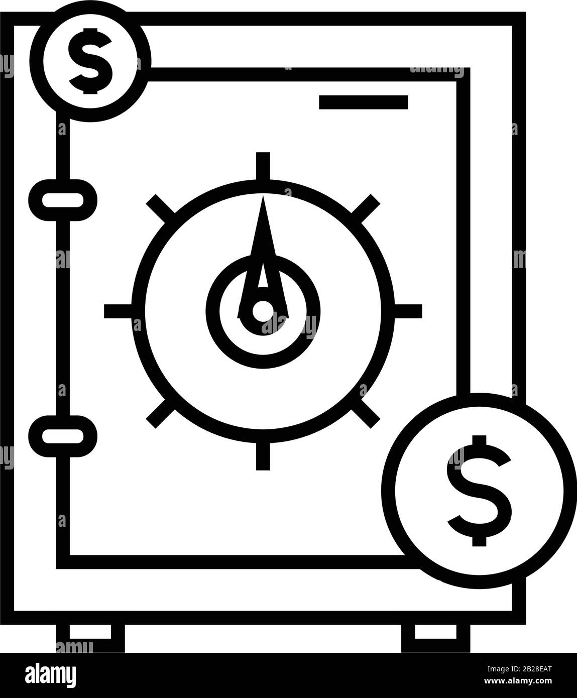 Safe line icon, concept sign, outline vector illustration, linear ...