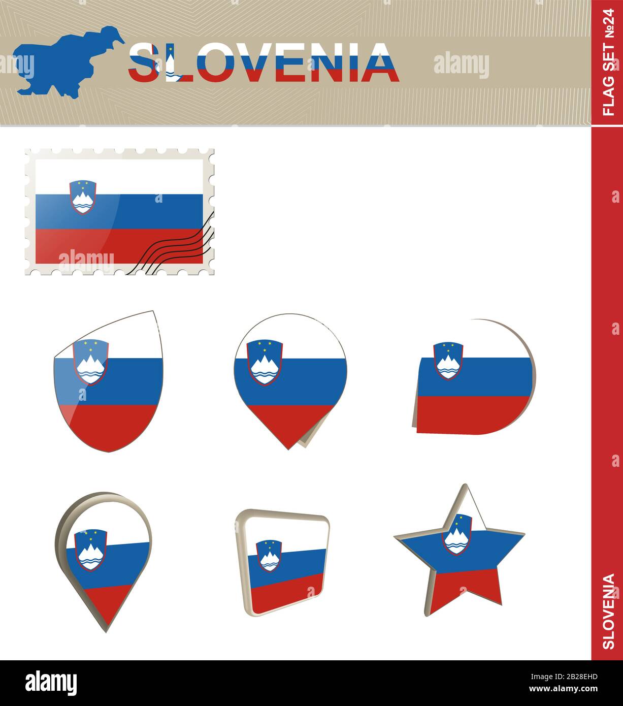 Slovenia flag pin hi-res stock photography and images - Alamy