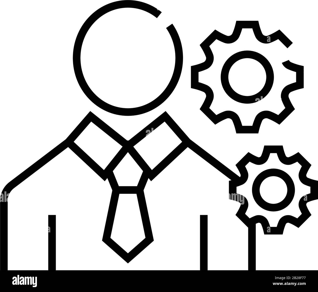 Settings master line icon, concept sign, outline vector illustration ...