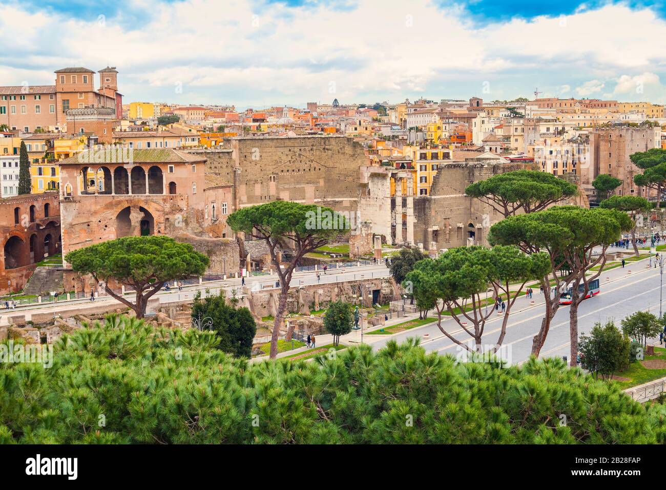 cityscape of Rome city and old ruins. Italy Stock Photo - Alamy