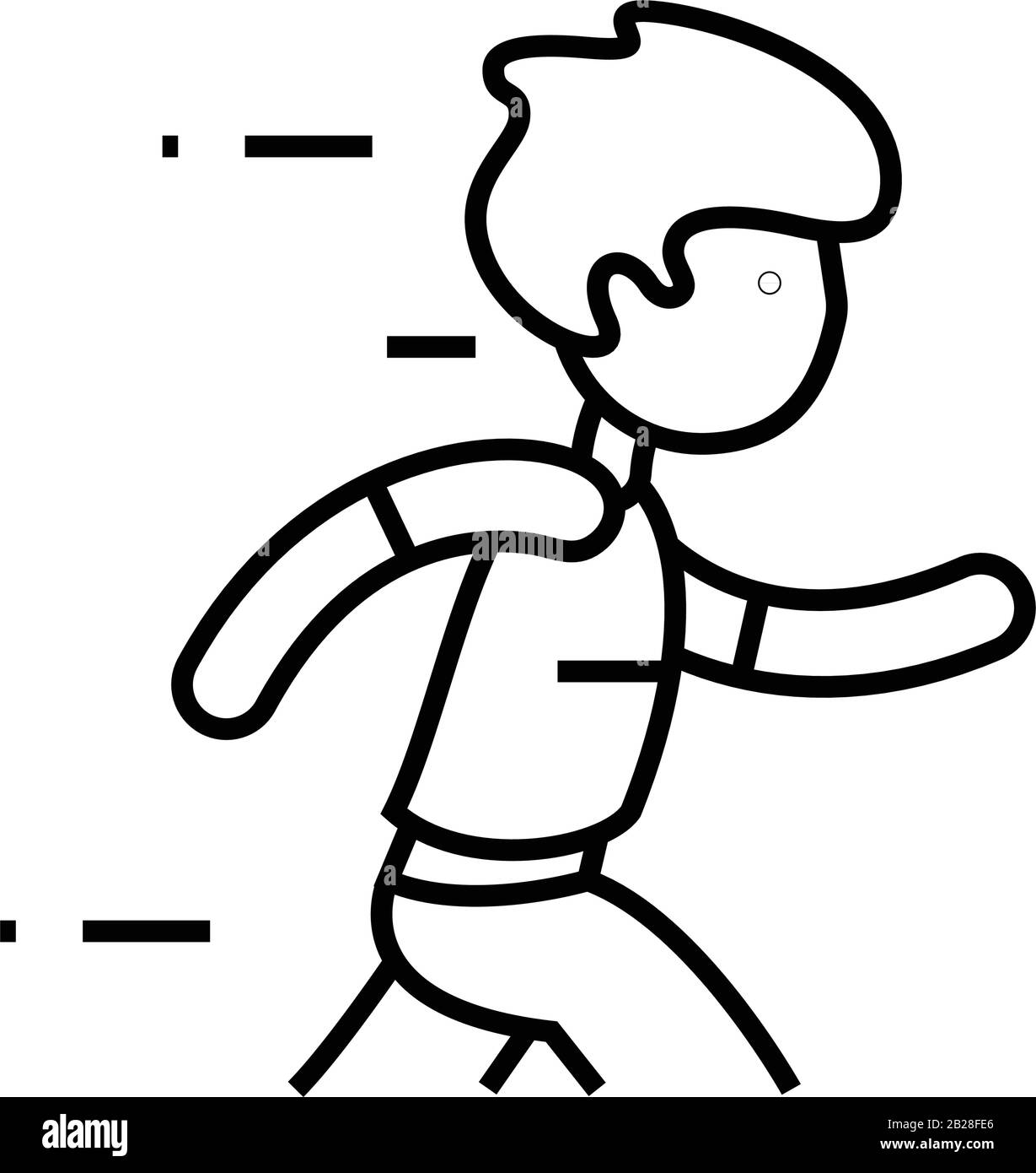 Runner line icon, concept sign, outline vector illustration, linear ...