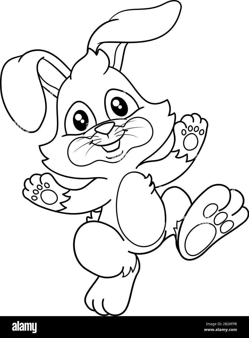 Easter bunny coloring page Stock Vector Images - Alamy