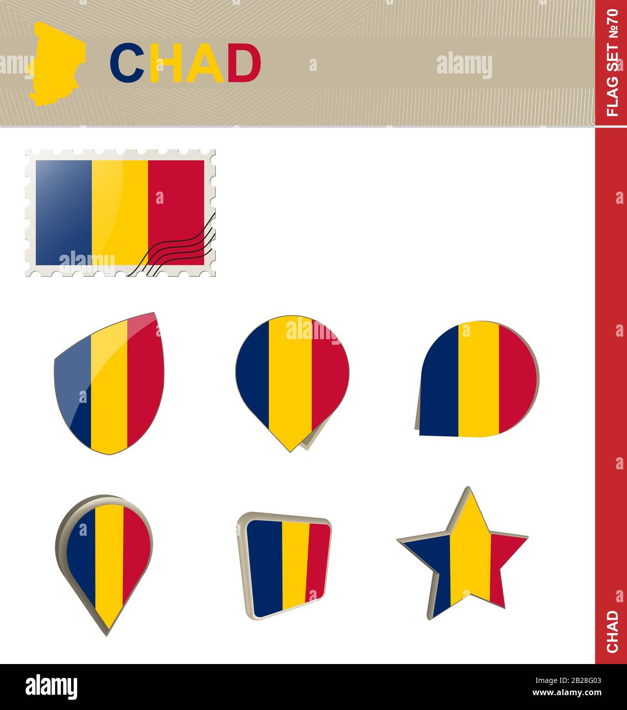 Chad Flag Set, Flag Set #70. Vector Stock Vector Image & Art - Alamy