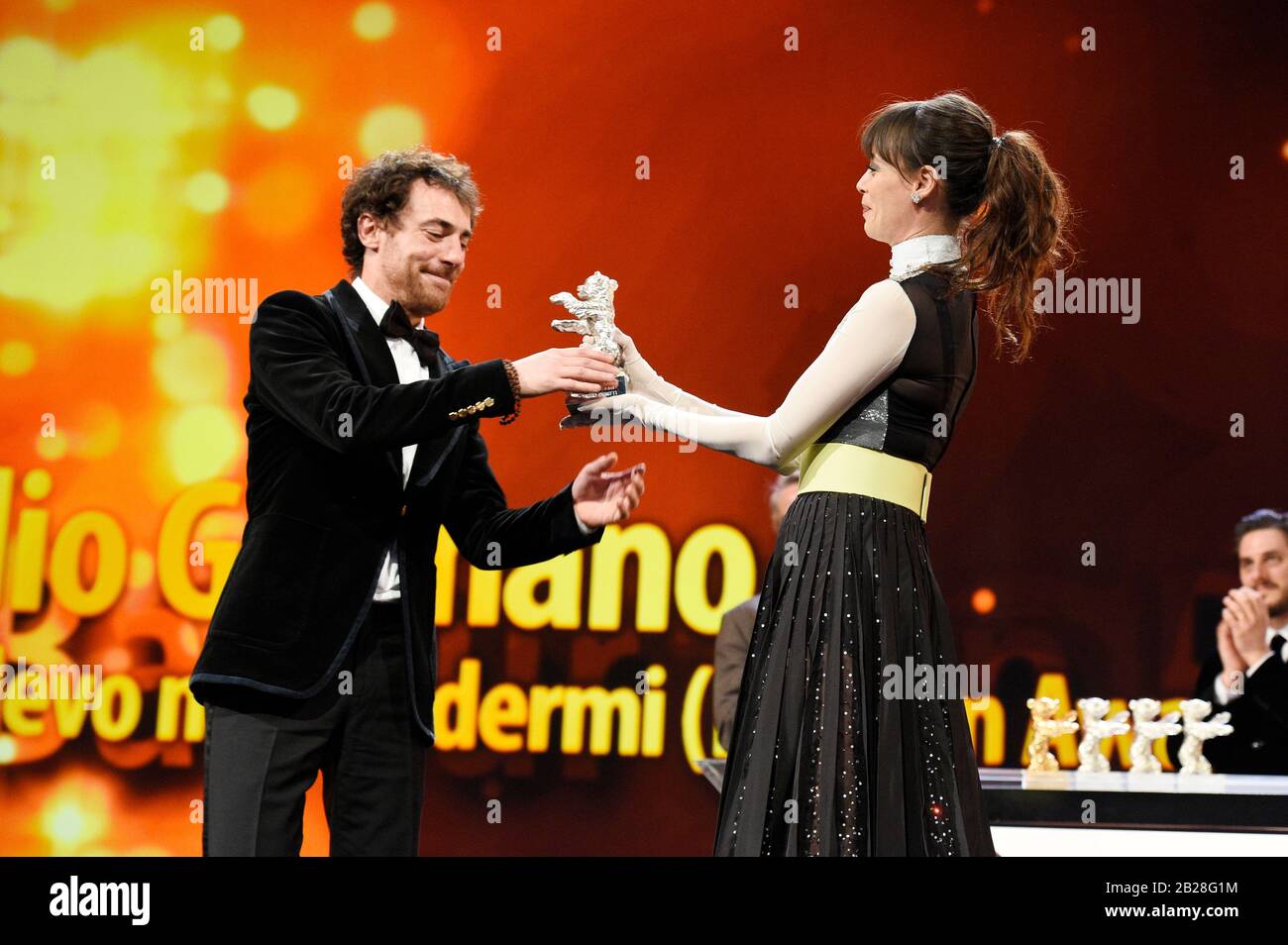 Berlin, Deutschland. 29th Feb, 2020. Elio Germano (Silver Bar Best ...