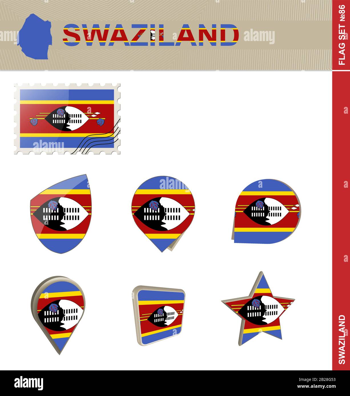 Postage stamp swaziland hi-res stock photography and images - Alamy