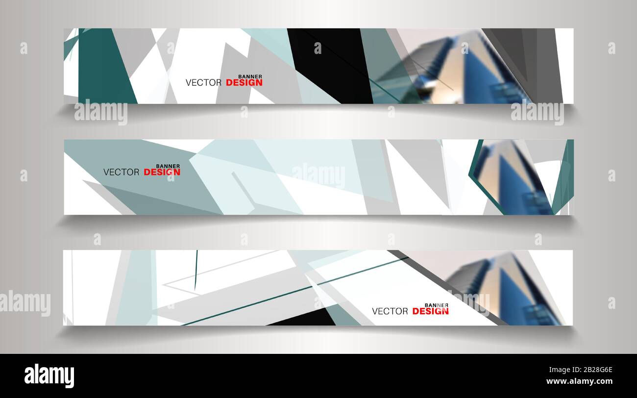 Vector Abstract design banner web template. set rectangular background ...