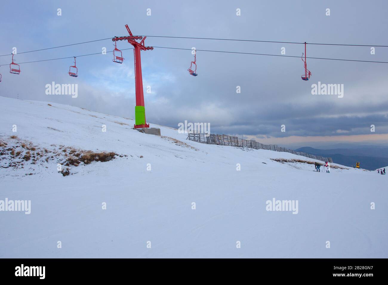 ski mountain resort in Romania, winter scene Stock Photo - Alamy