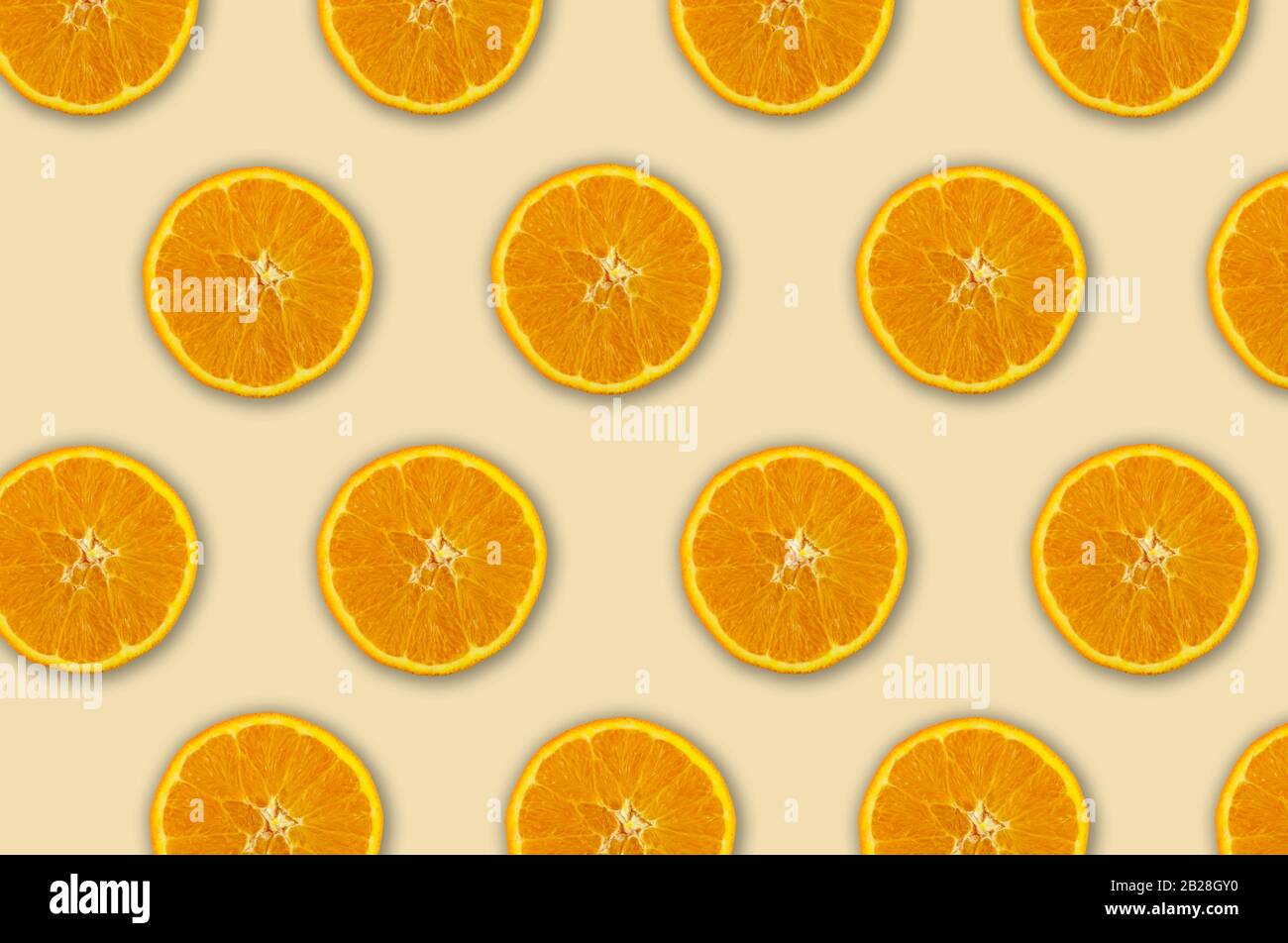 Food background. Top view of colorful fruit pattern of fresh orange ...