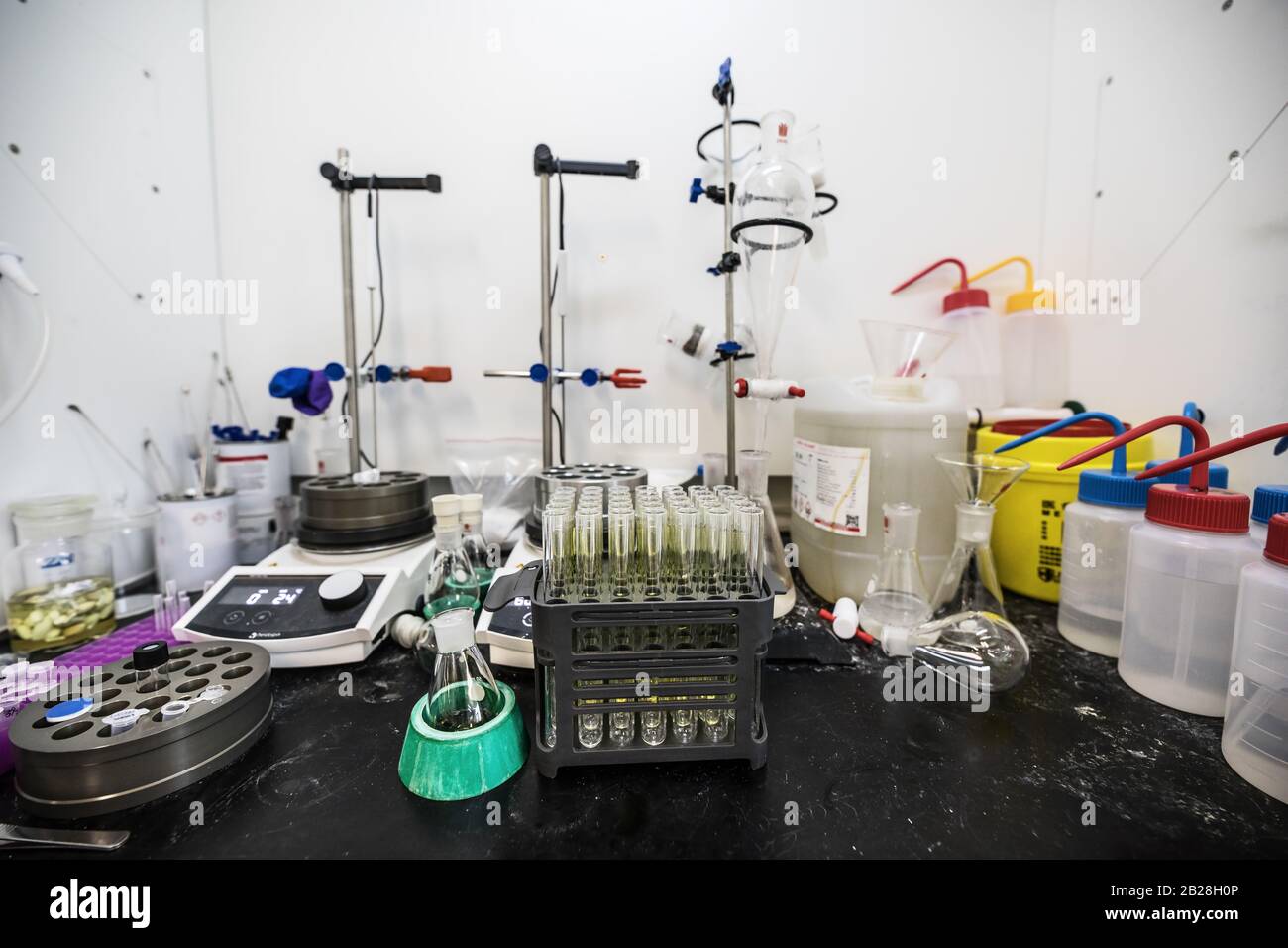 BEIJING, CHINA - JUNE 03, 2019: Modern drug manufacturing laboratory ...