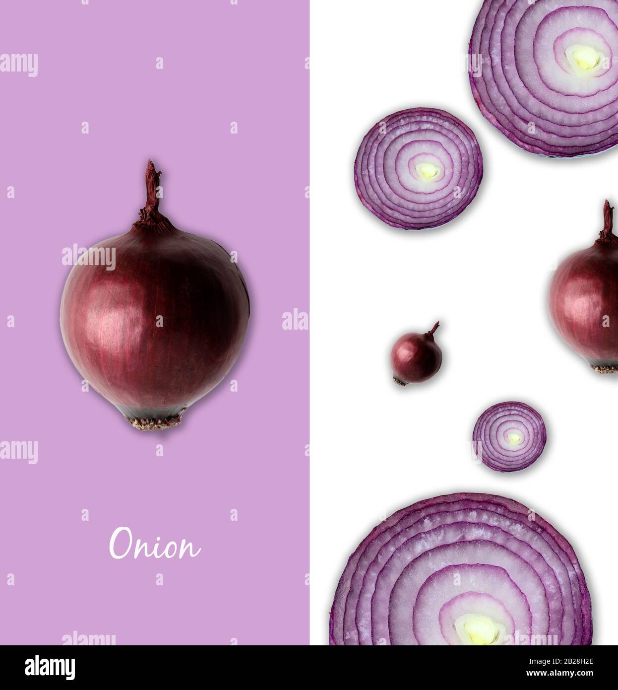 Food concept. Creative layout made of onion Stock Photo - Alamy