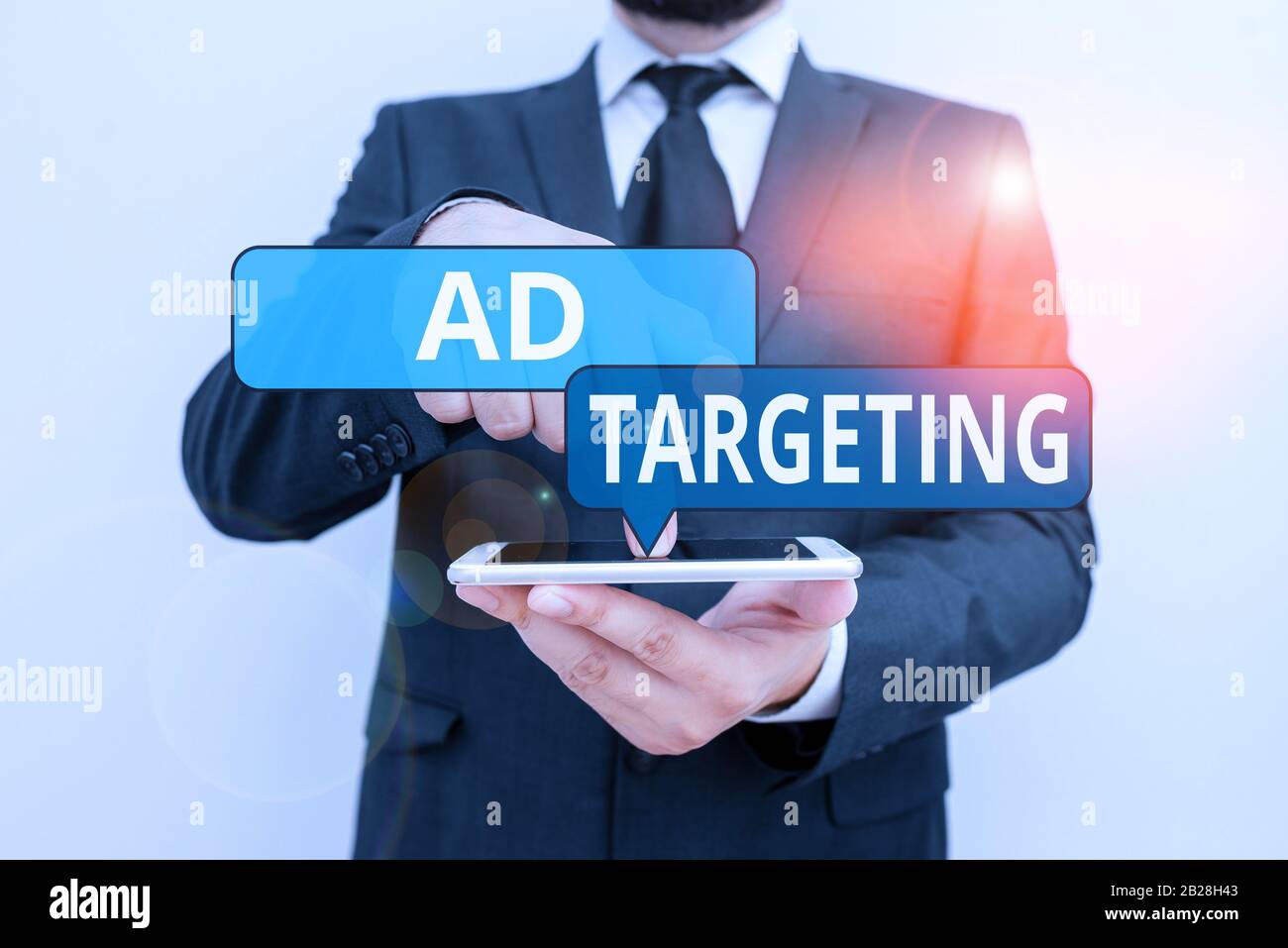 Conceptual hand writing showing Ad Targeting. Concept meaning target ...