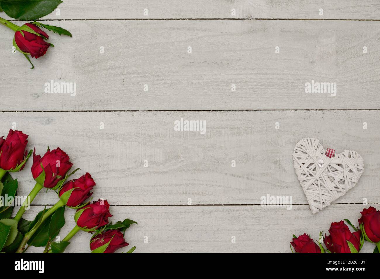 Hearts With Banners And Roses